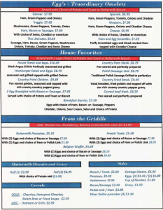Menu - Kelly's Family Diner